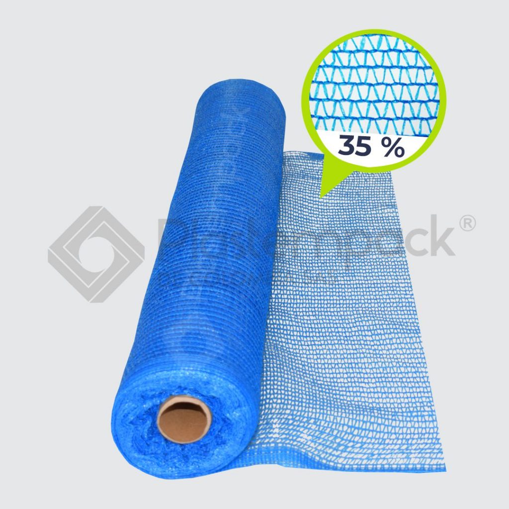 Malla Para Sombra Plastempack azul 35% 4x100 M