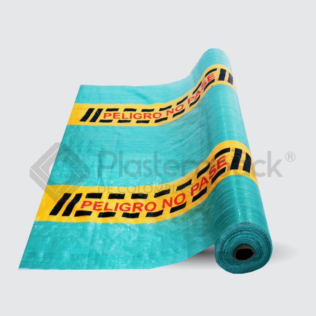 Tela verde Cerramiento Peligro No Pase 1x250 M