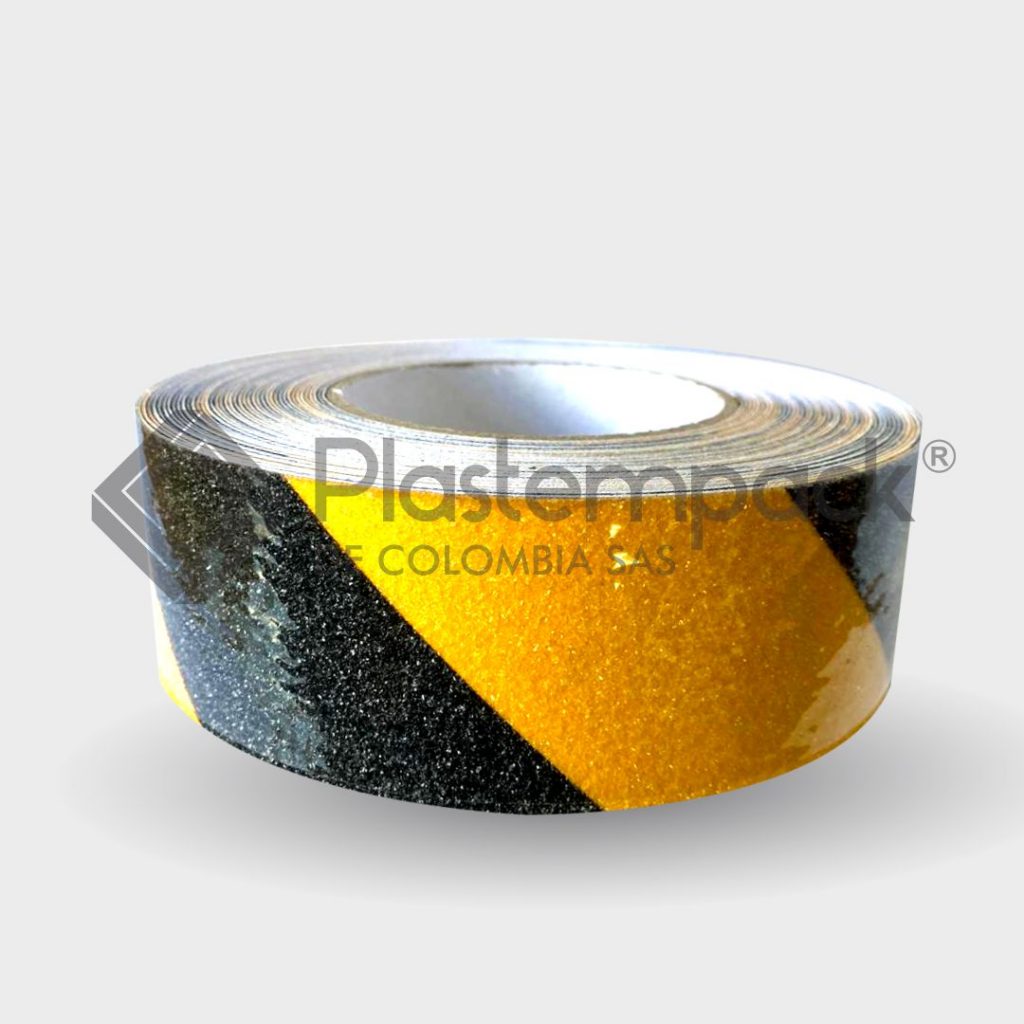 Cinta Antideslizante De Demarcación Amarilla Negra 5CM X 5Mtrs