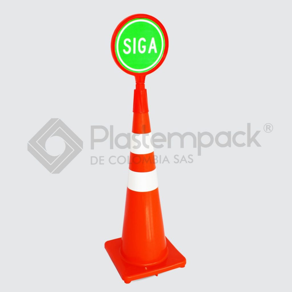 Paleta Pare Y Siga Redonda Para Cono