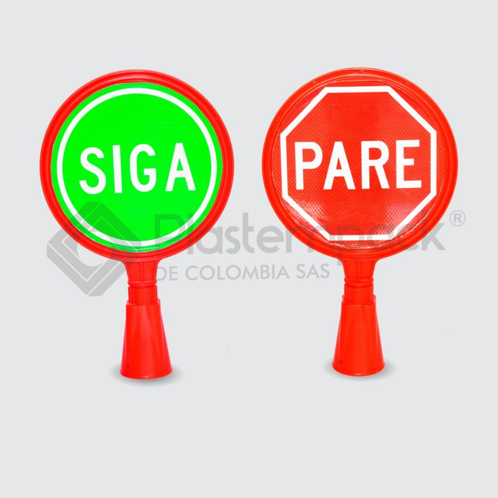 Paleta Pare Y Siga Redonda Para Cono