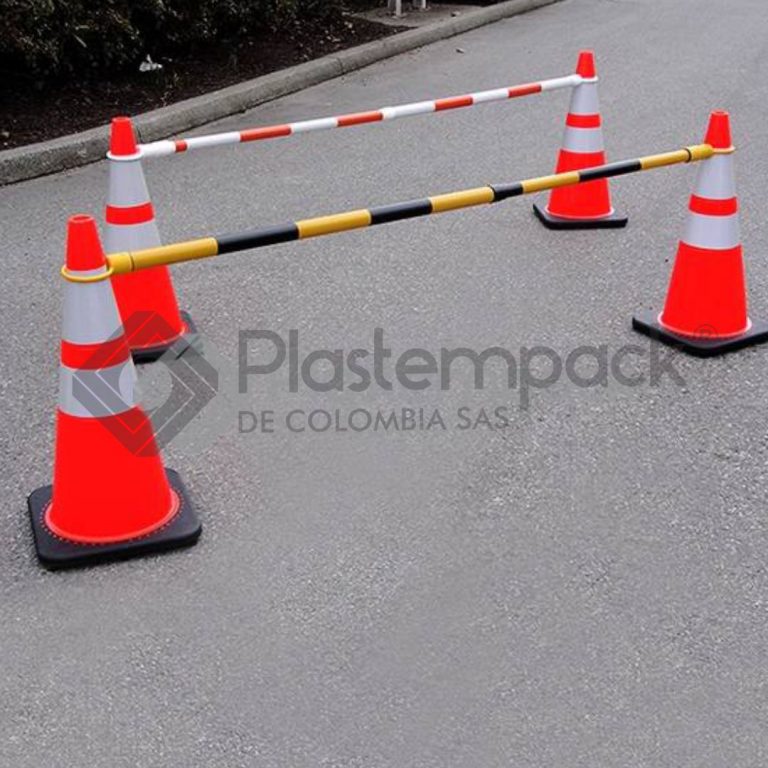 Barra Retráctil Para Cono Rojo Blanco