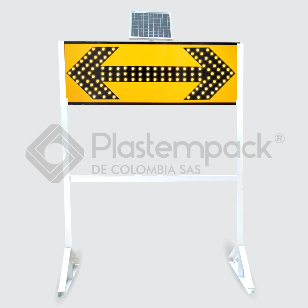 Flecha Luminosa Con Panel Solar y estructura
