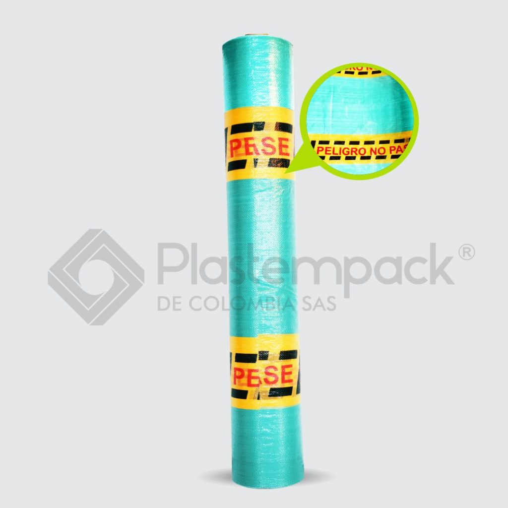 Tela verde Cerramiento Peligro No Pase 1x250 M