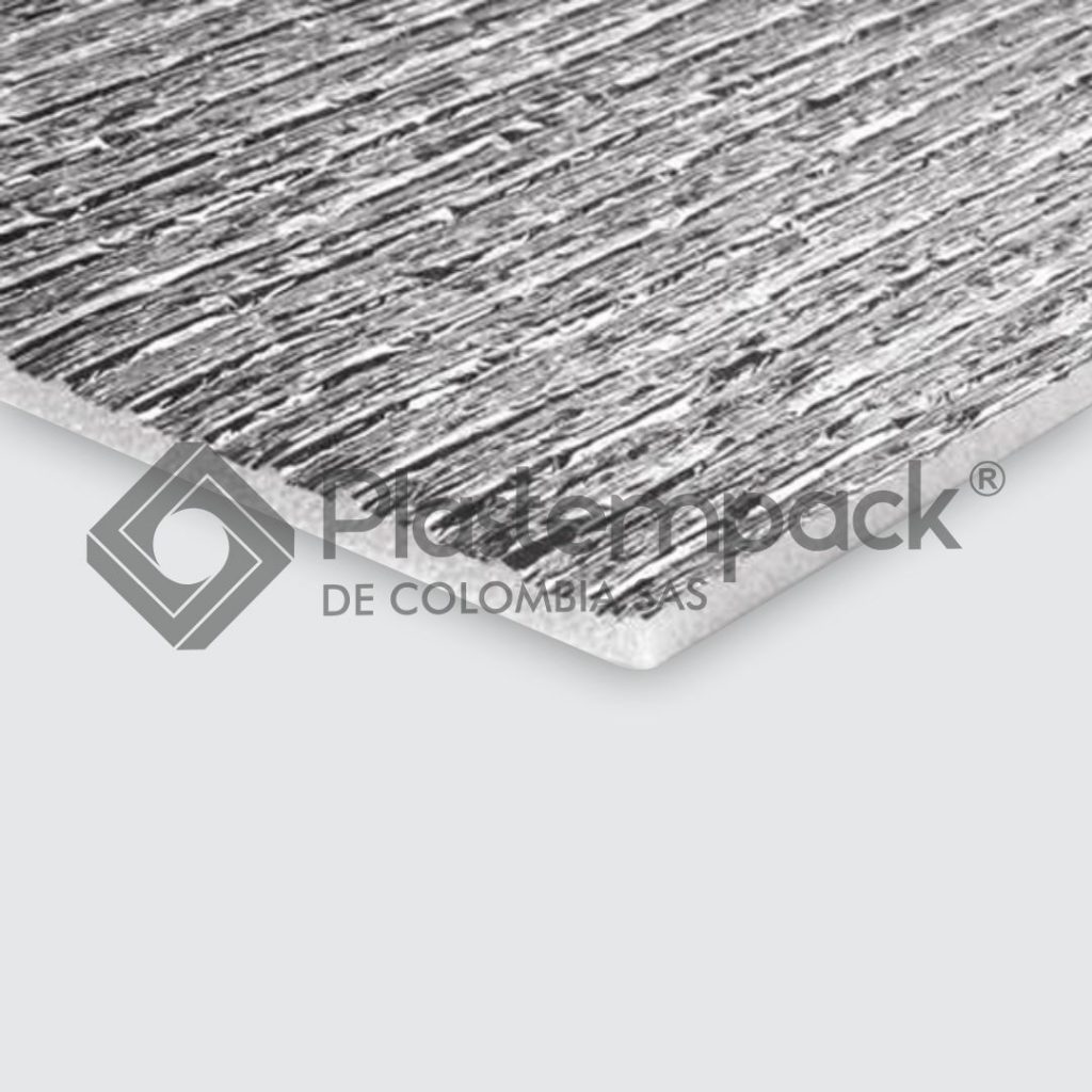 Rollo Espuma De Polietileno Blanco Metalizado Sencilla